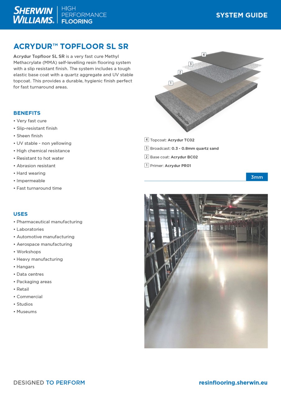 Acrydur Topfloor SL SR | Sherwin-Williams