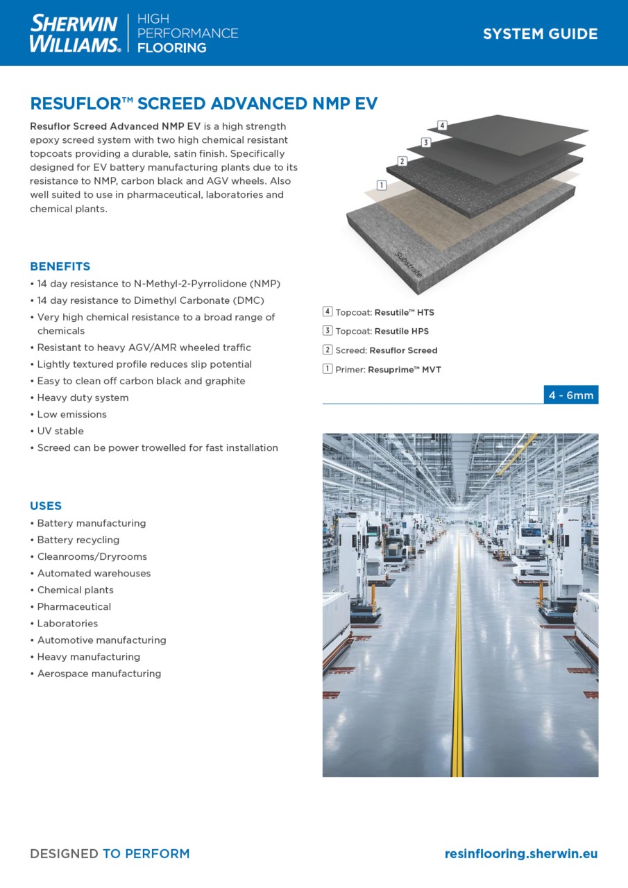 Resuflor Screed Advanced NMP EV | Sherwin-Williams