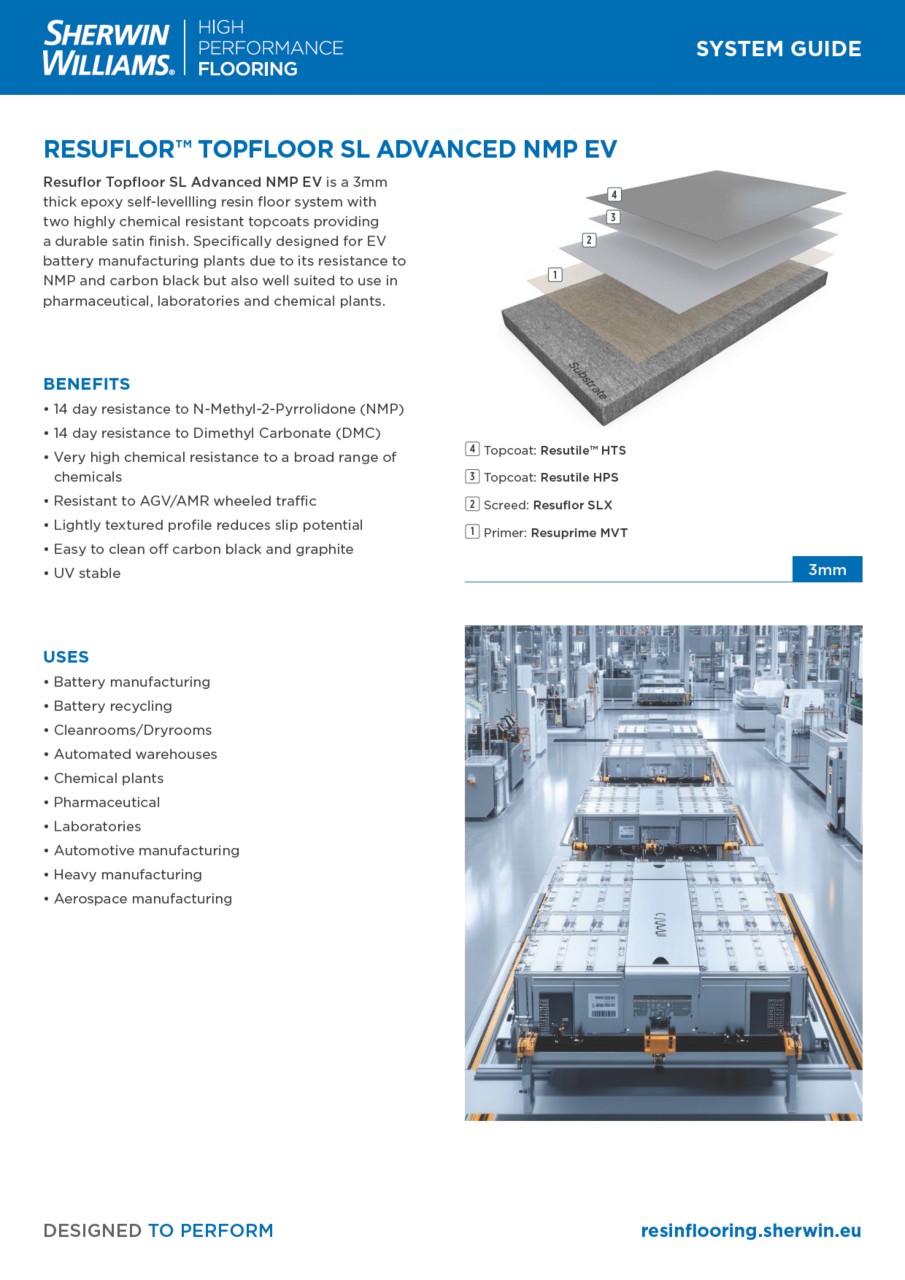 Resuflor Topfloor SL Advanced NMP EV | Sherwin-Williams